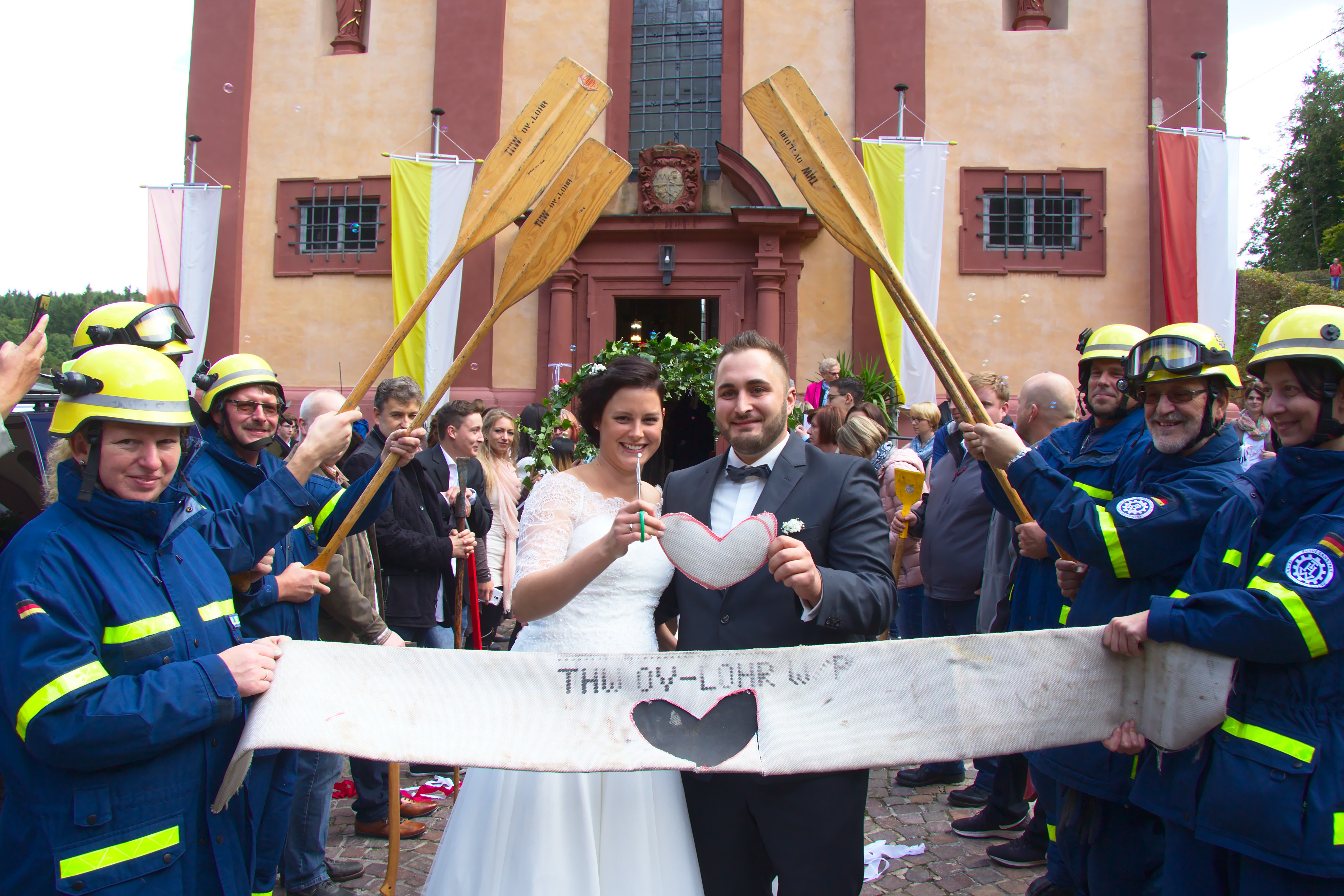 Hochzeit des Helfers Kevin Hecht